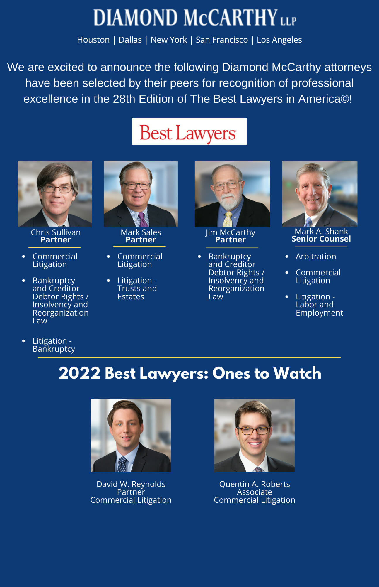 Diamond McCarthy Attorneys Receive Recognition in Best Lawyers 2022 ...