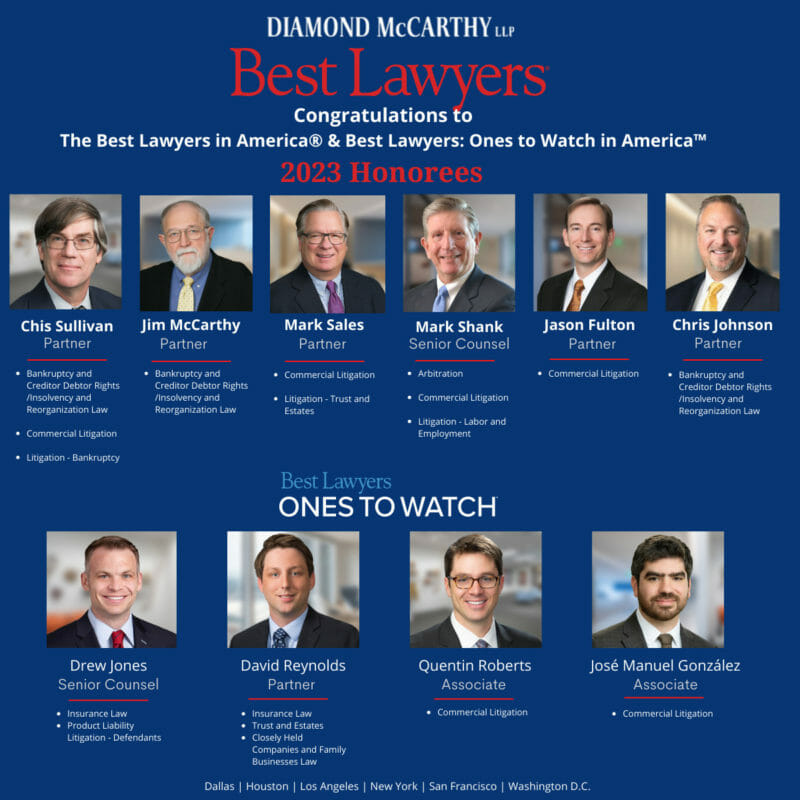 Best Lawyers 2023 | Diamond McCarthy LLP